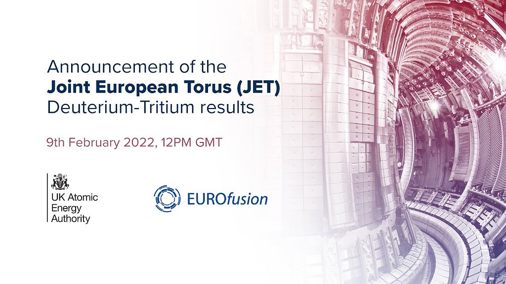 Fusion Friday (9): Joint European Torus (JET) Deuterium-Tritium Results ...